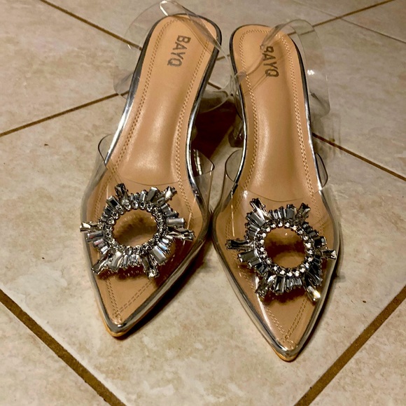 BAYQ | Shoes | Clear High Hills With A Clear Hill | Poshmark